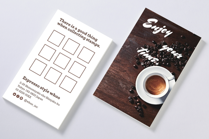 Cafe Stamp Card_Espresso | カスタムデザイン名刺 whoo