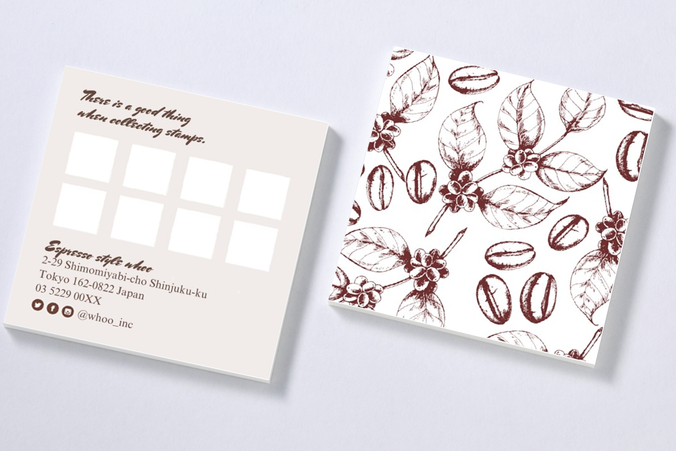 Cafe Stamp Card_Organic | カスタムデザイン名刺 whoo