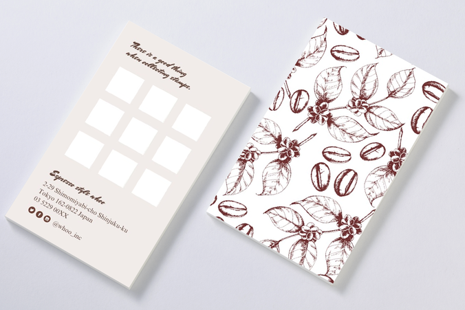 Cafe Stamp Card_Organic | カスタムデザイン名刺 whoo